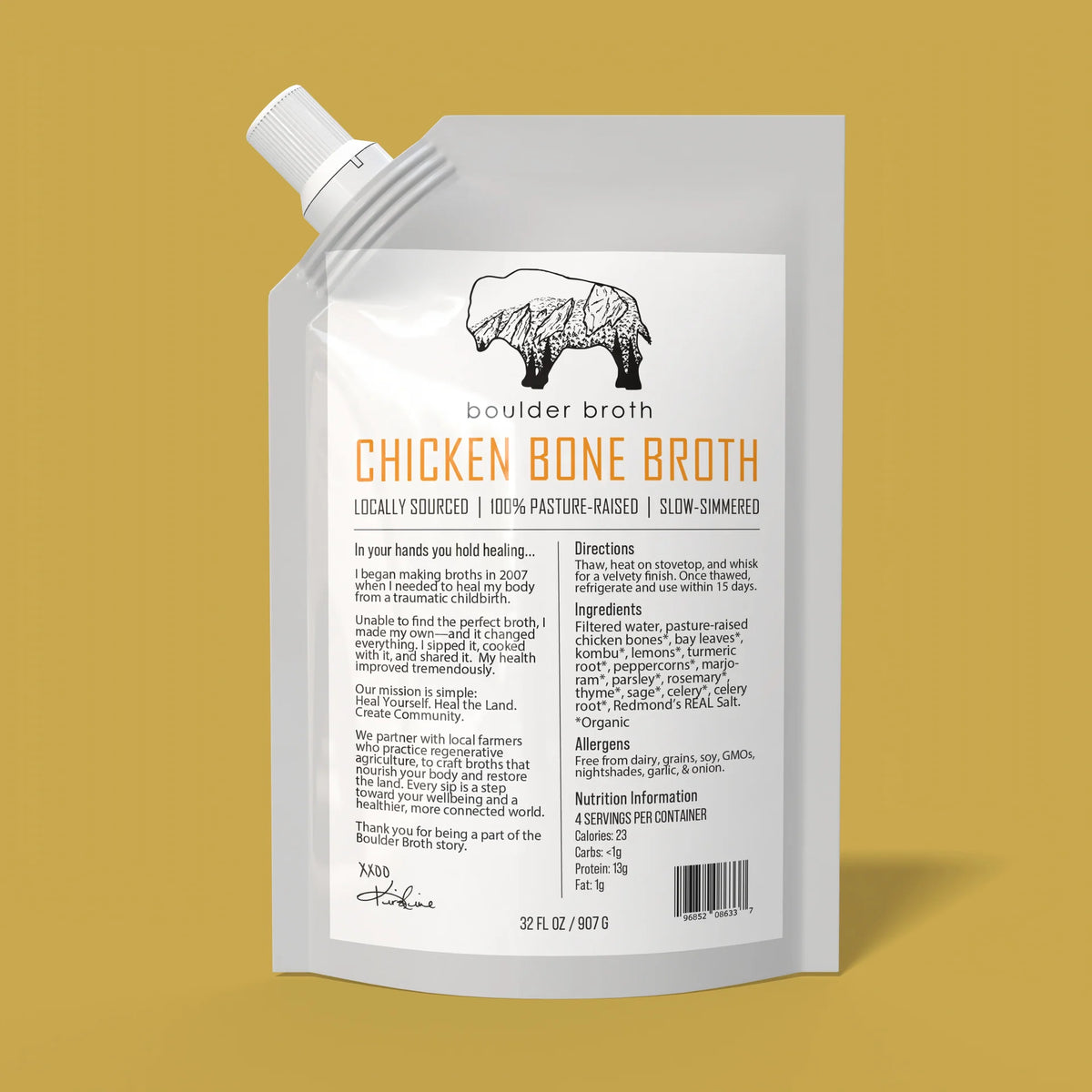 Boulder Bone Broth - Chicken Bone Broth (32 oz.) – Pasture Provisions Co